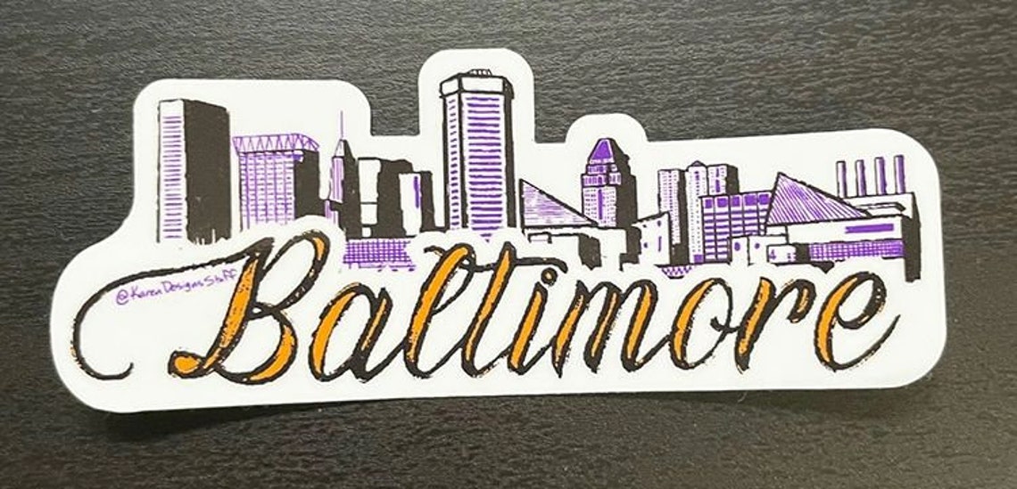 Baltimore Skyline Sticker - Etsy