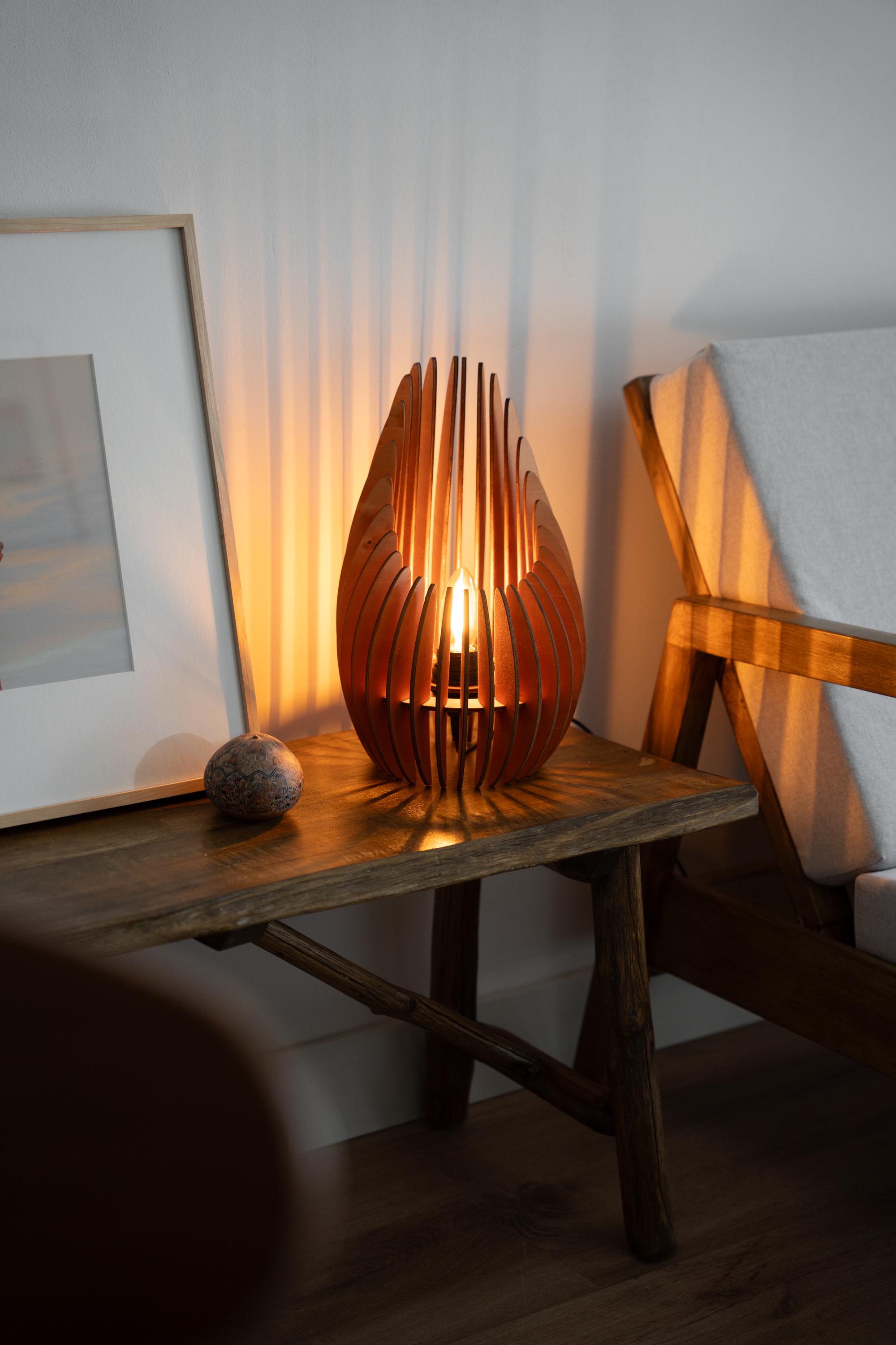 Parametric Wooden Table Lamp - Etsy