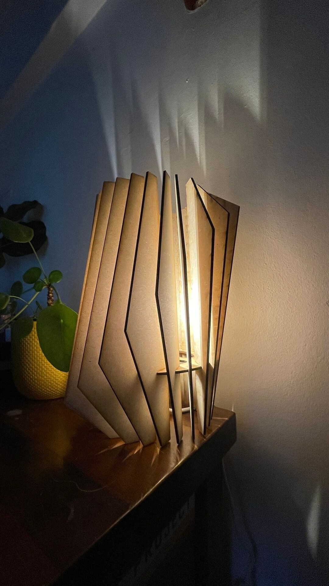 Parametric Wooden Table Lamp - Etsy
