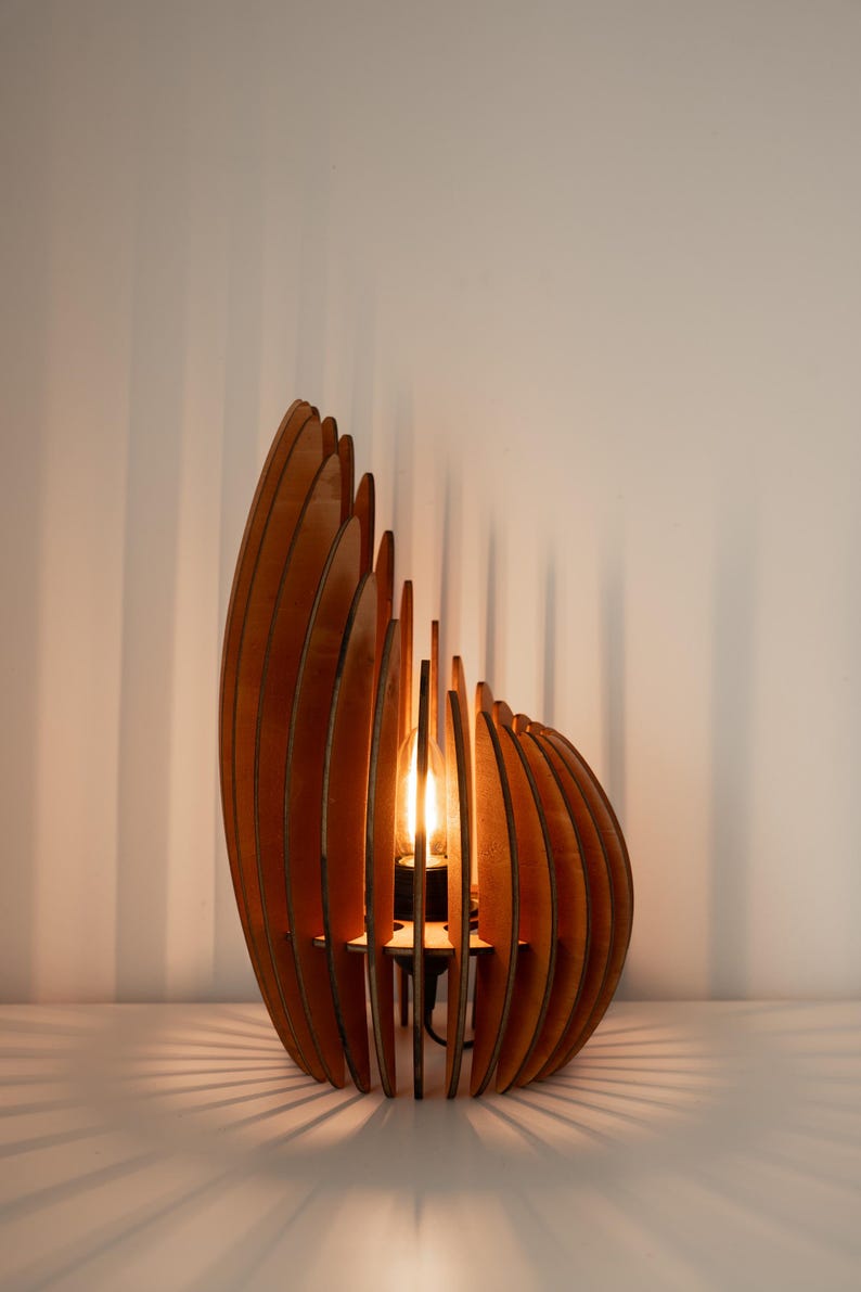 Parametric Wooden Table Lamp - Etsy