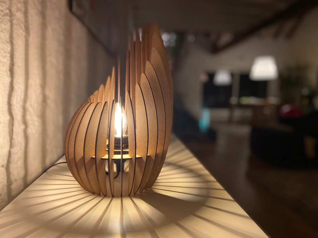 Parametric Wooden Table Lamp - Etsy