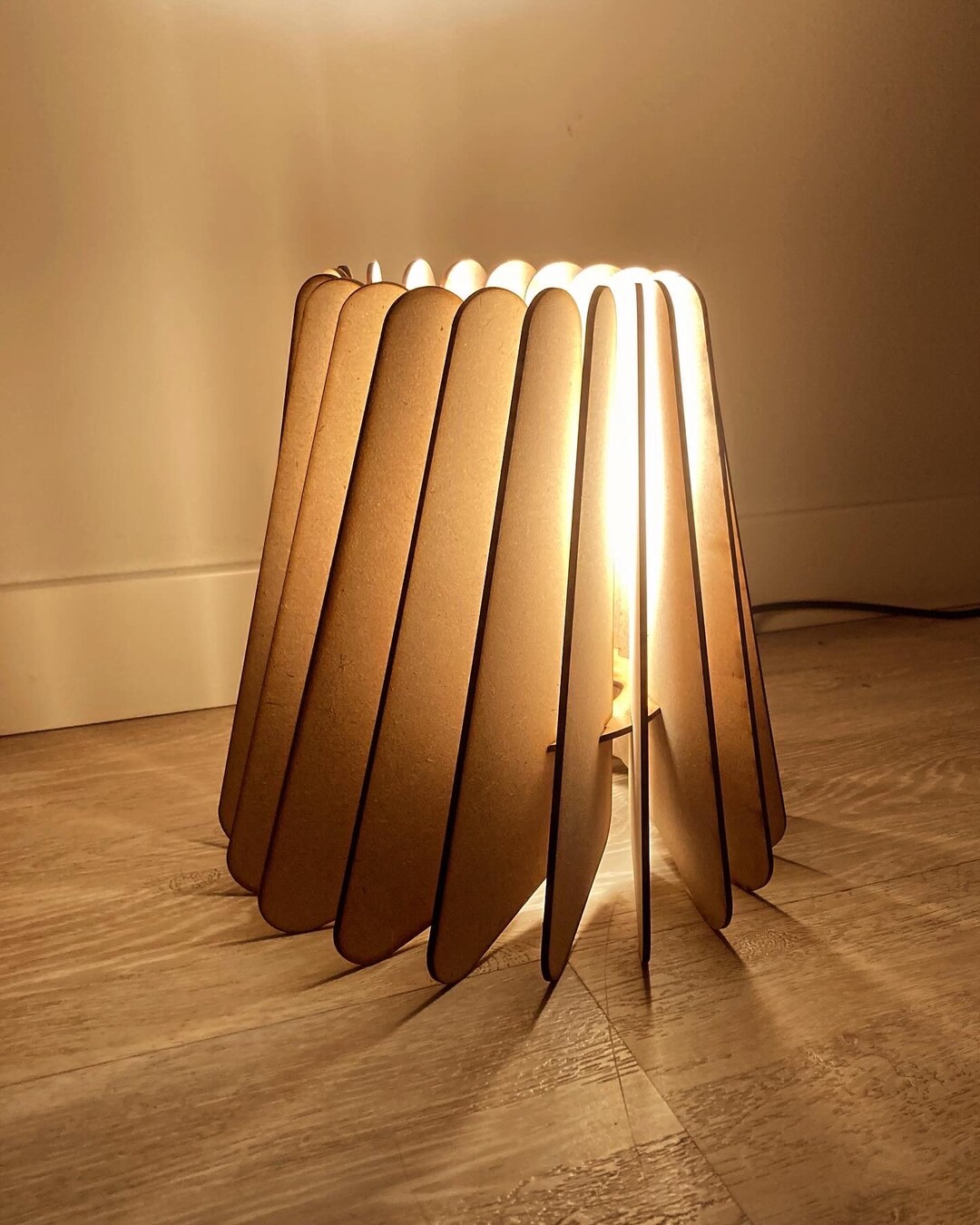 Parametric Wooden Table Lamp - Etsy
