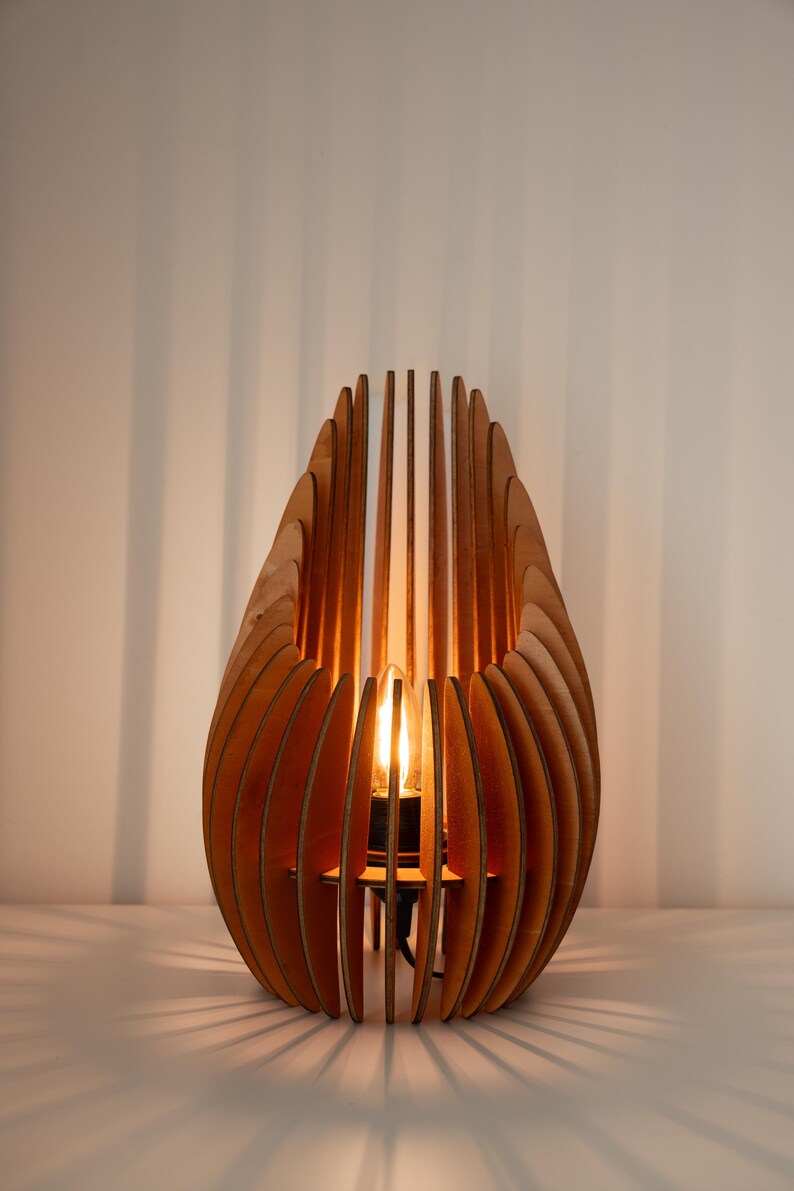 Parametric Wooden Table Lamp - Etsy