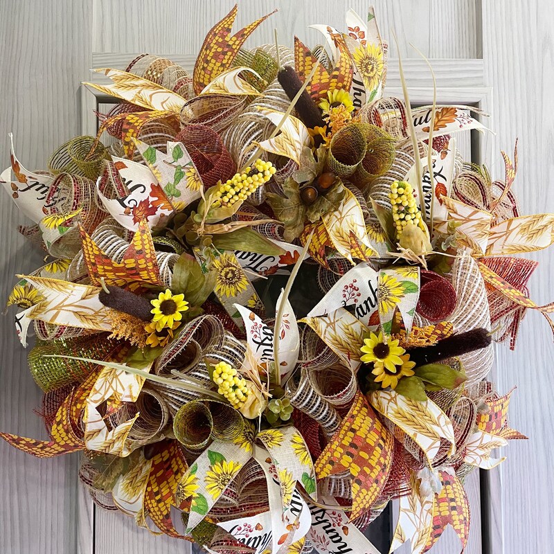 Indian Corn Wreath - Etsy