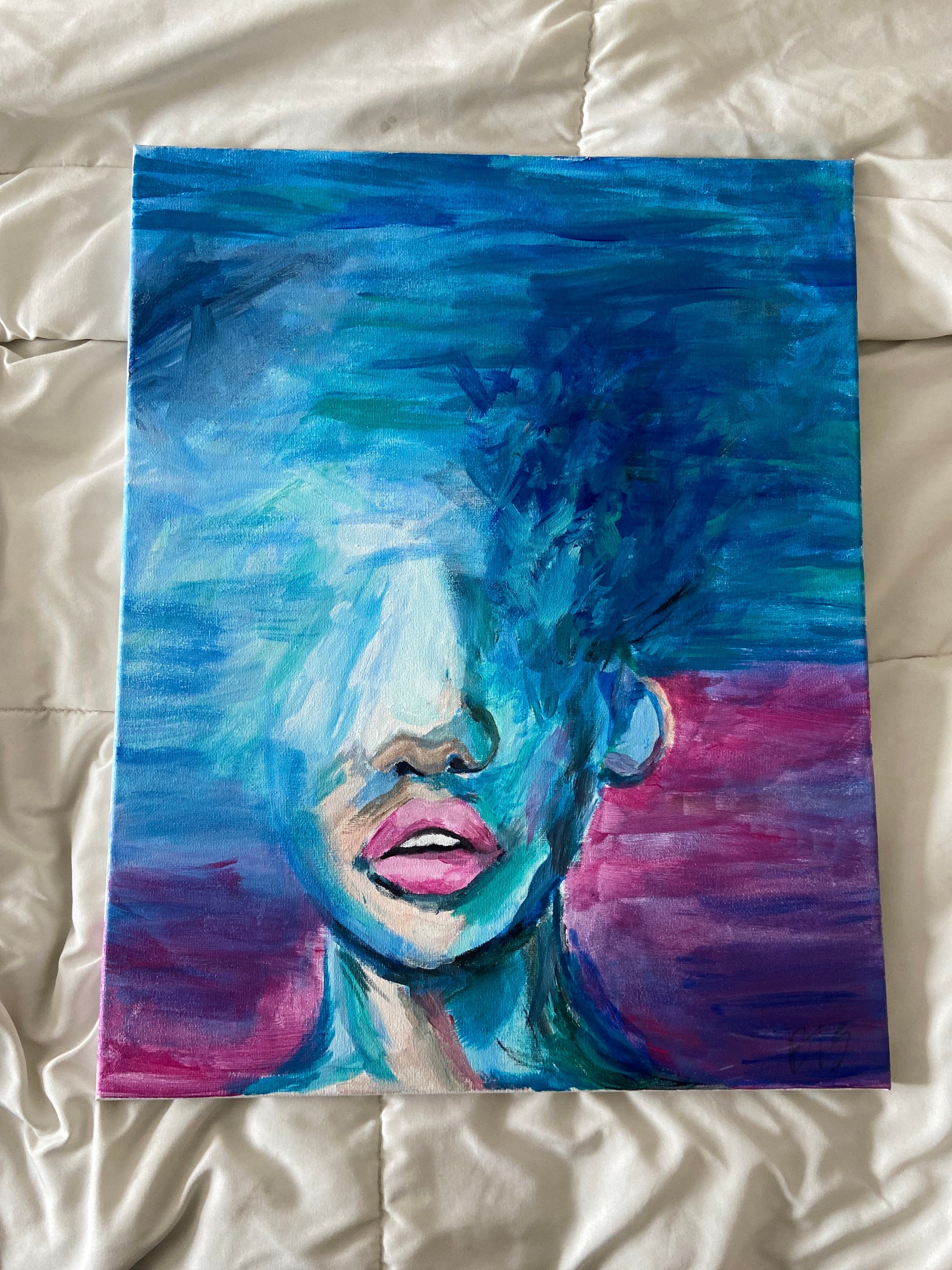 Messy Abstract Portrait Painting 10 - Etsy UK