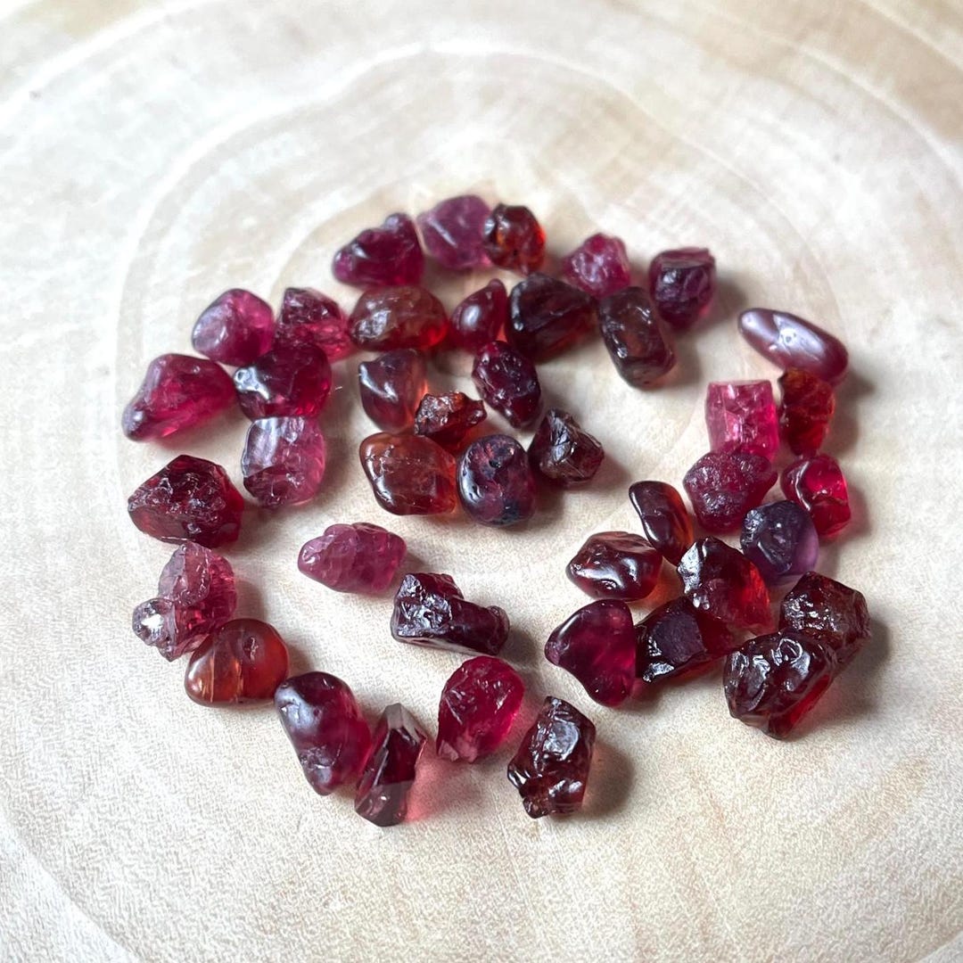 RARE RED Burma Spinel 50 Pcs-100%natural-no Heat No Treat-raw Gemstone ...