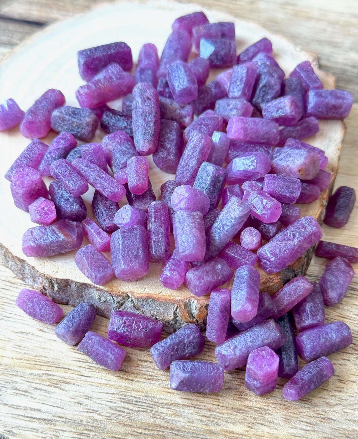 1000 GRAM~AAA+Ruby Rough, Precious Ruby Sticks, 9-14 MM, Pink Ruby Raw ...