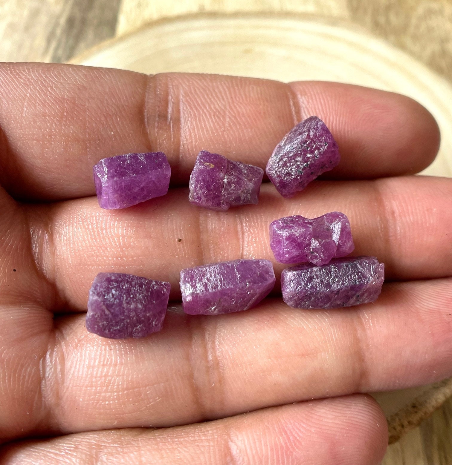 7 Pieces, Fine Quality Ruby Rough, Precious Ruby Sticks, Raw Ruby Stone ...