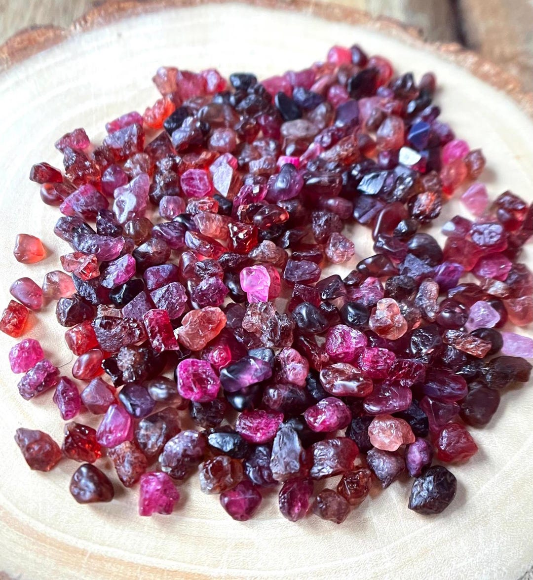 Burma Spinel-natural Red Pinkish Spinel Raw Stone, 5-8MM, Spinel Raw ...