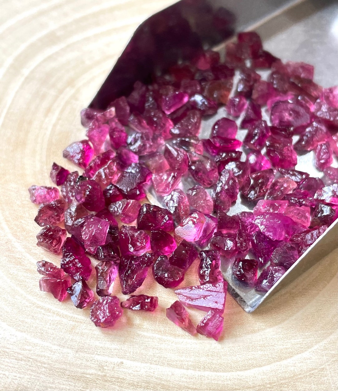 20 Rubellite Tourmaline Rough Gemstones: Raw Healing Crystals (5-7 MM ...