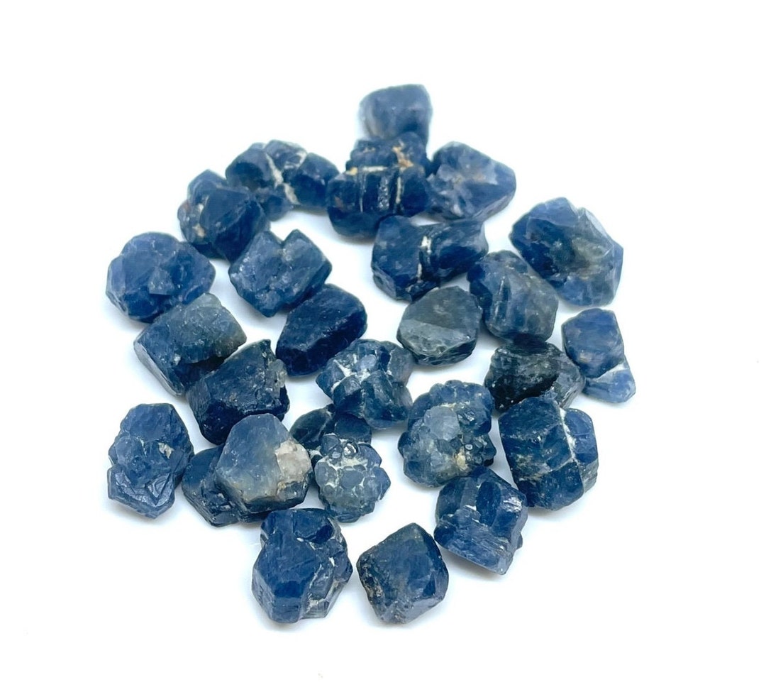 10 Pcs Lot~natural Blue Madagascar Sapphire Raw Loose Gemstone ...