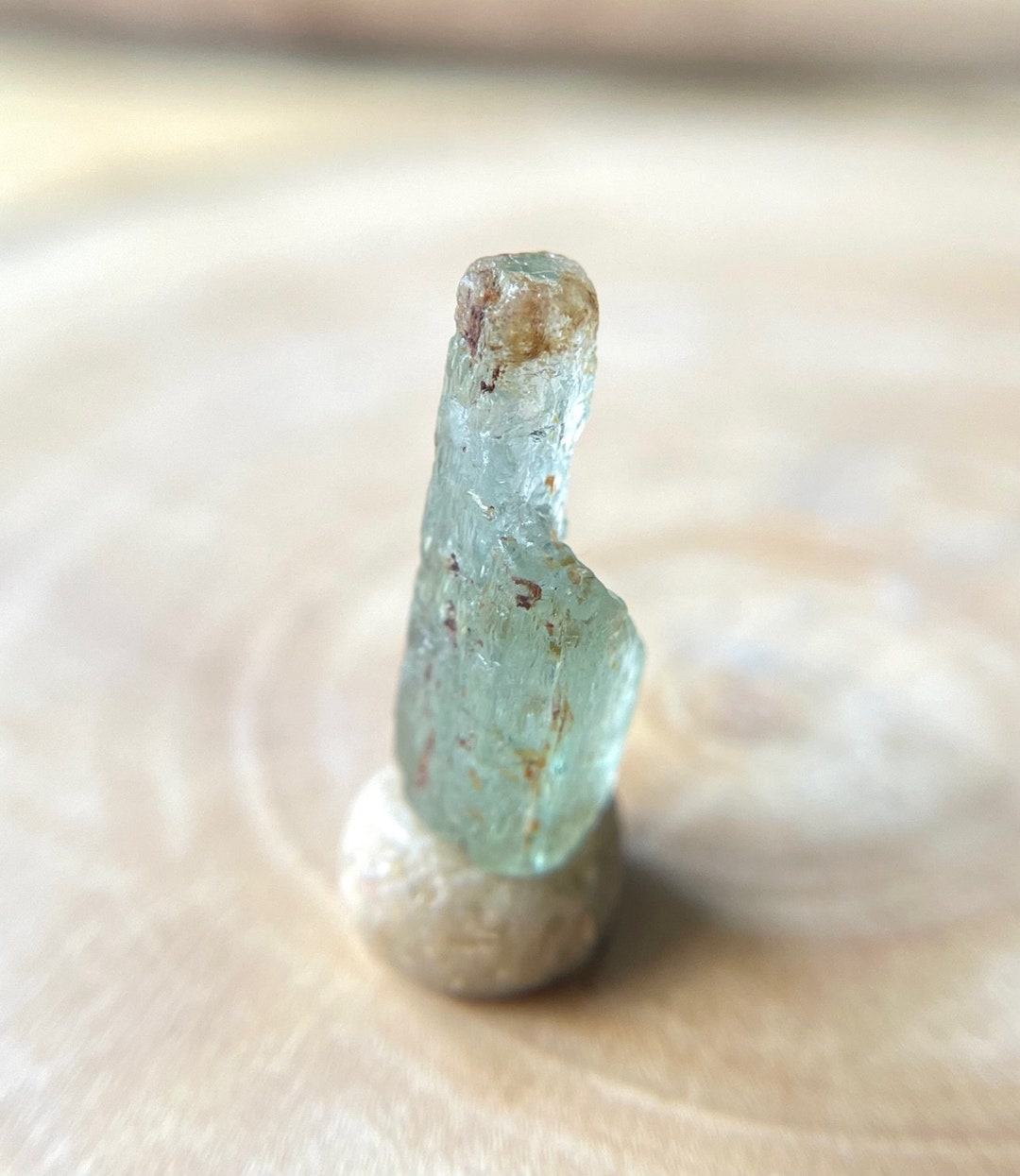 Raw Aquamarine Crystal Specimen: March Birthstone (17x8 MM, 5.30 Carat ...