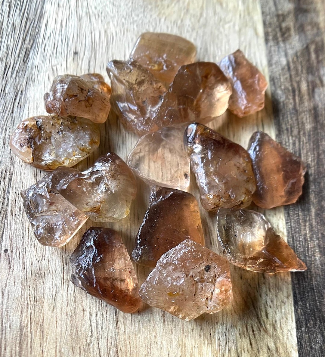 15 Pcs-aaa-raw Golden Topaz Rough Size-18-24 MM, Natural Imperial Topaz ...