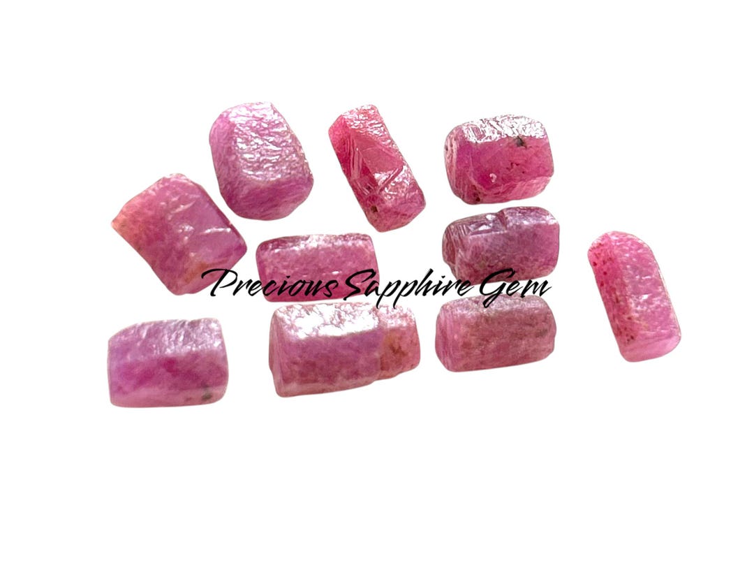 10 Pieces Natural Ruby Rough Raw Gemstone, Precious Ruby Sticks ...
