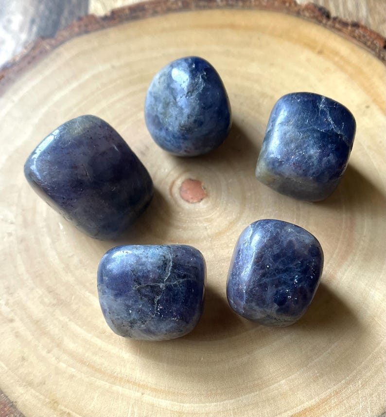 5 Iolite Tumbled Stones: Natural Gemstone Healing Crystals - Etsy