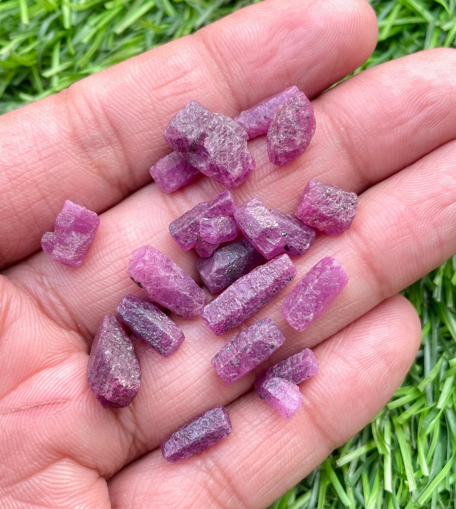 AAA 15 Pcs-natural Red Raw Ruby Stick, 9-13 MM Ruby Raw Crystal Healing ...