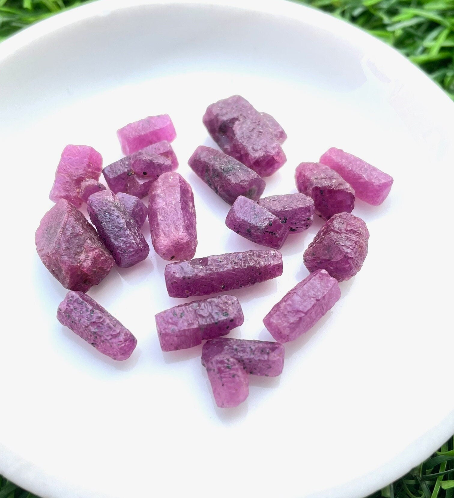 AAA 15 Pcs-natural Red Raw Ruby Stick, 9-13 MM Ruby Raw Crystal Healing ...