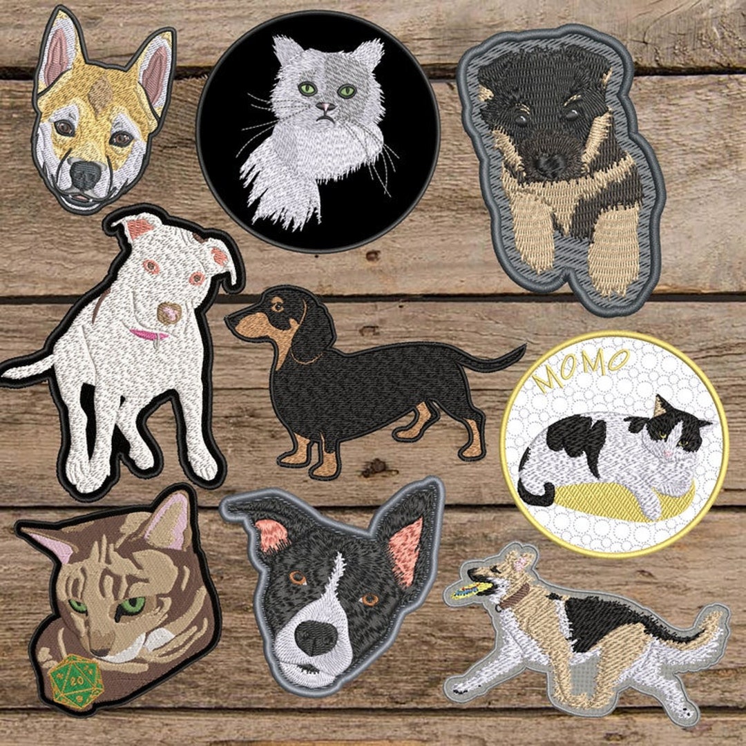 Custom Embroidery Pet Patch, Personalized Embroidery Custom Animal ...