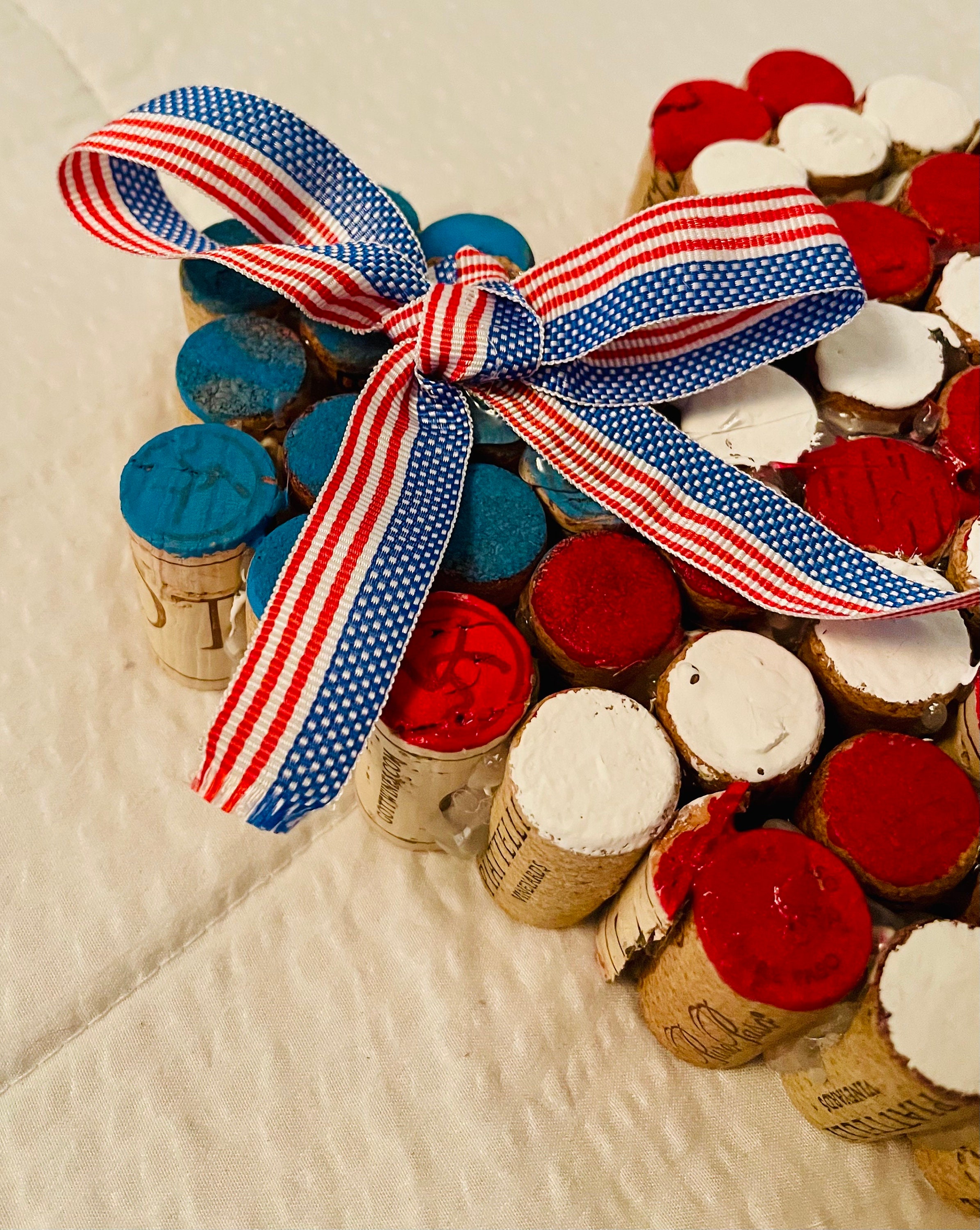 Heart-shaped Cork American Flag - Etsy