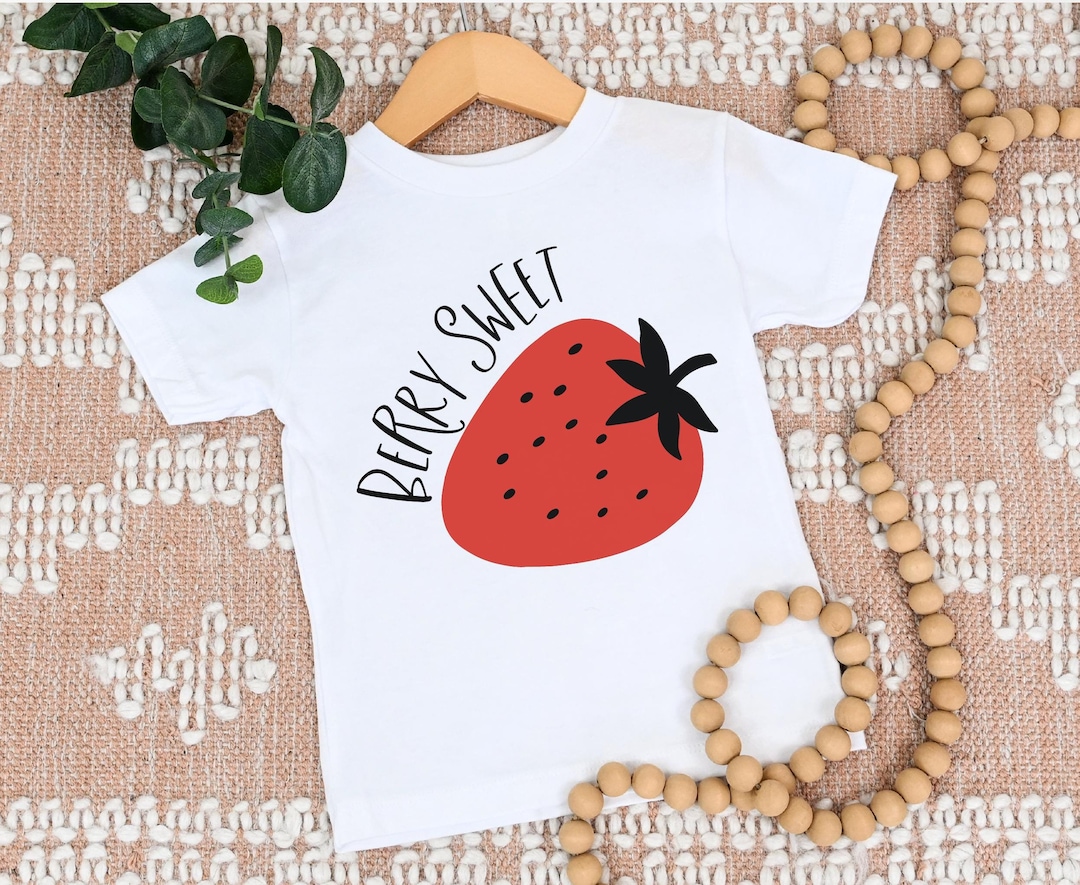 Berry Sweet SVG PNG, Cute Strawberry Cut File for Toddlers, Baby Onsie ...