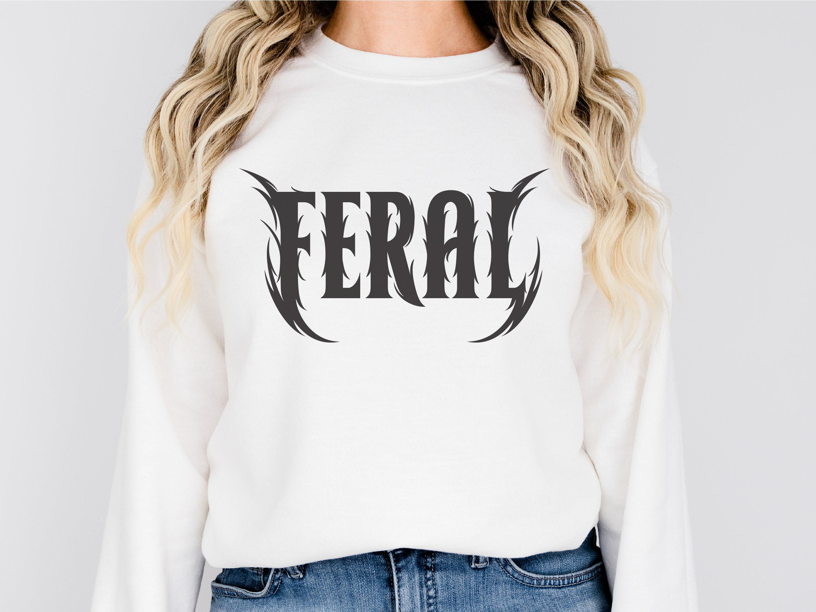 Feral SVG, Somebodys Feral Svg, Feral Metal Rocker Shirt Design, Feral ...