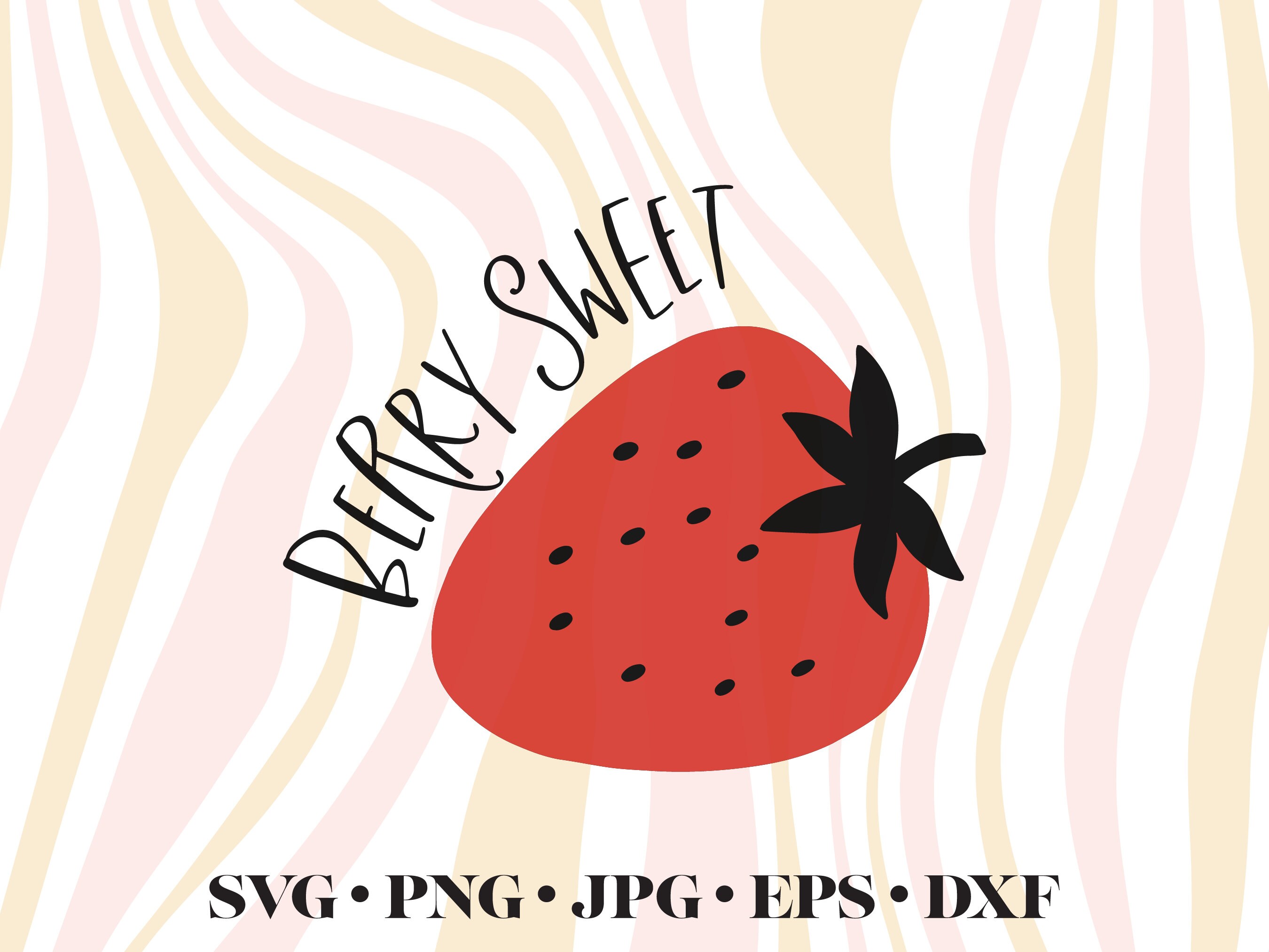 Berry Sweet SVG PNG, Cute Strawberry Cut File for Toddlers, Baby Onsie ...