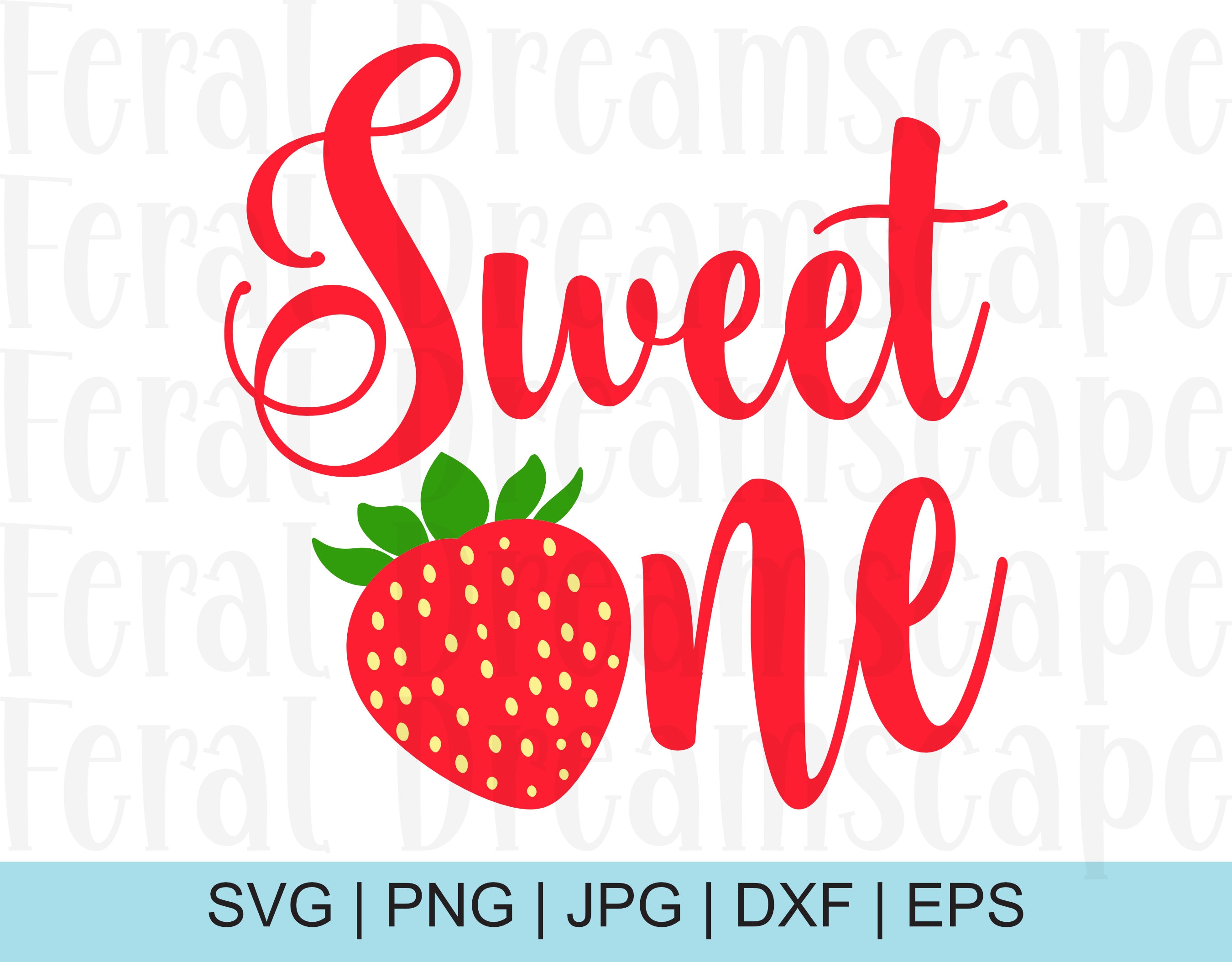 Sweet One SVG Strawberry 1st Birthday Strawberry Theme - Etsy