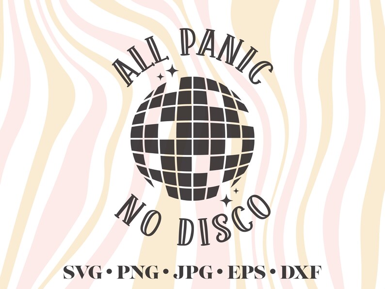 All Panic No Disco Svg Funny Anxiety Svg Mental Health SVG Anxious Png OCD Svg Trendy SVG ...