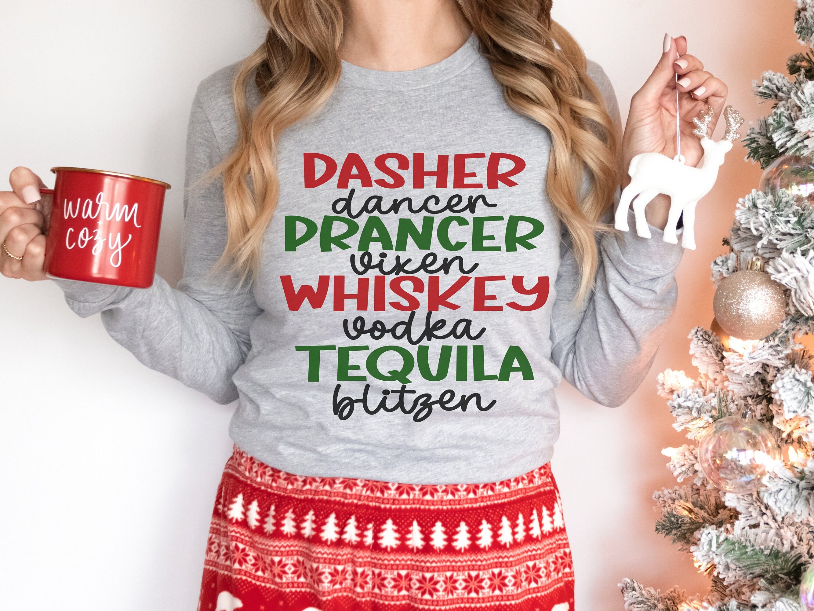 Reindeer Names Svg Png, Reindeer Alcohol Svg, Funny Christmas Party Svg ...