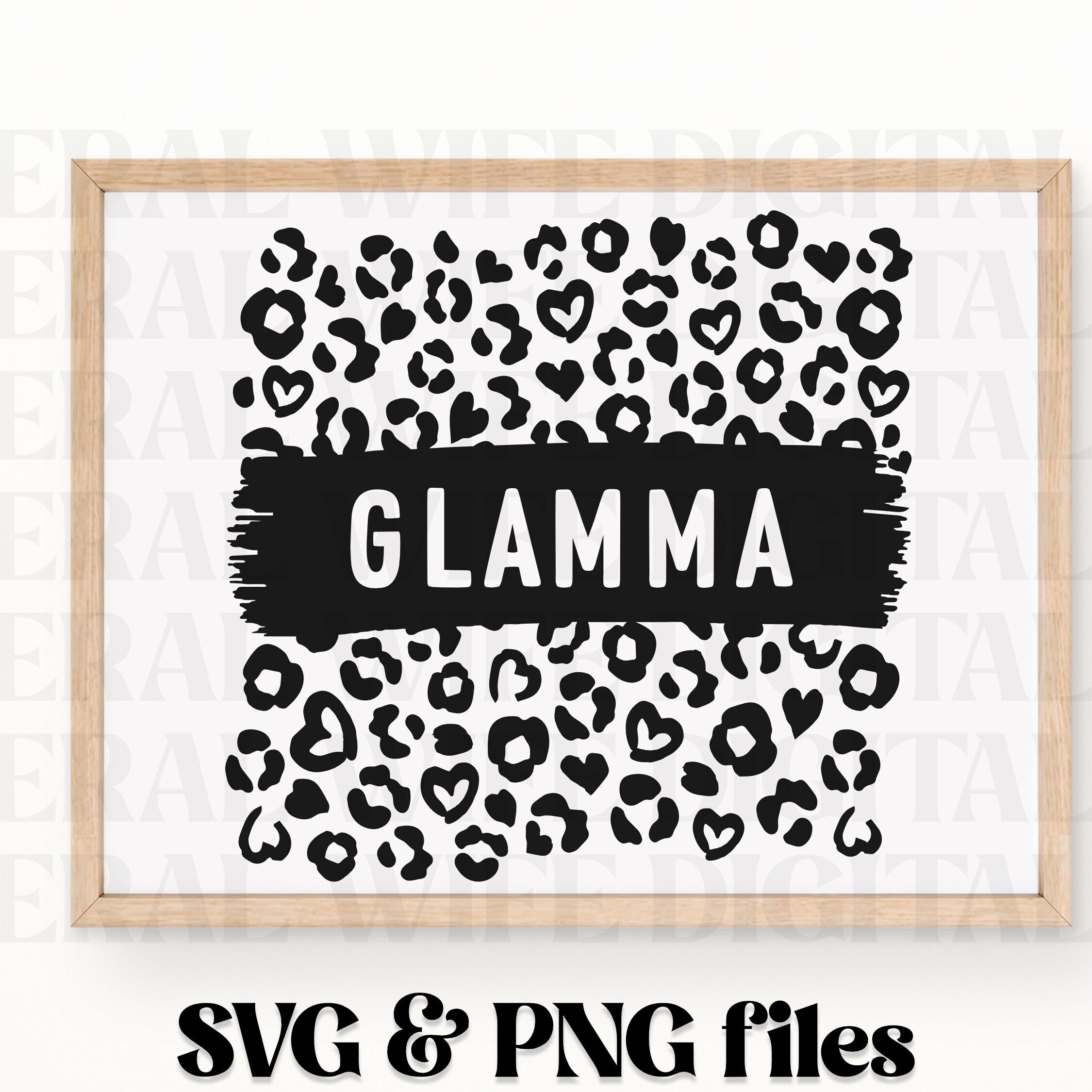 Glamma SVG PNG, Cute Grandma Cricut Cut File, Glam Ma Leopard Svg, My ...