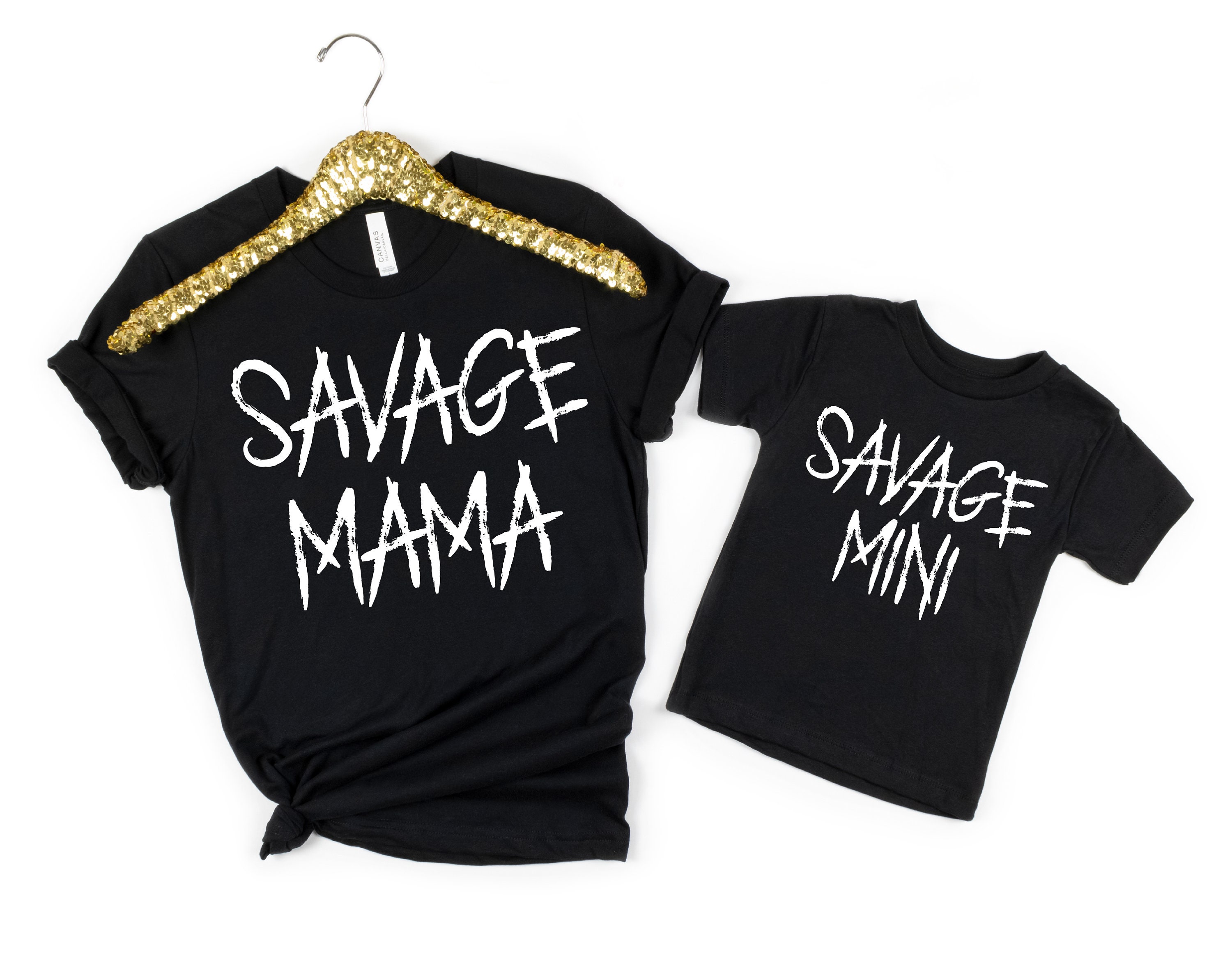 Savage Mama Savage Mini SVG PNG, Matching Mama and Me Shirt Design ...