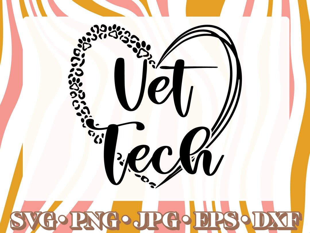 Vet Tech SVG PNG archivo de corte svg técnico veterinario - Etsy México