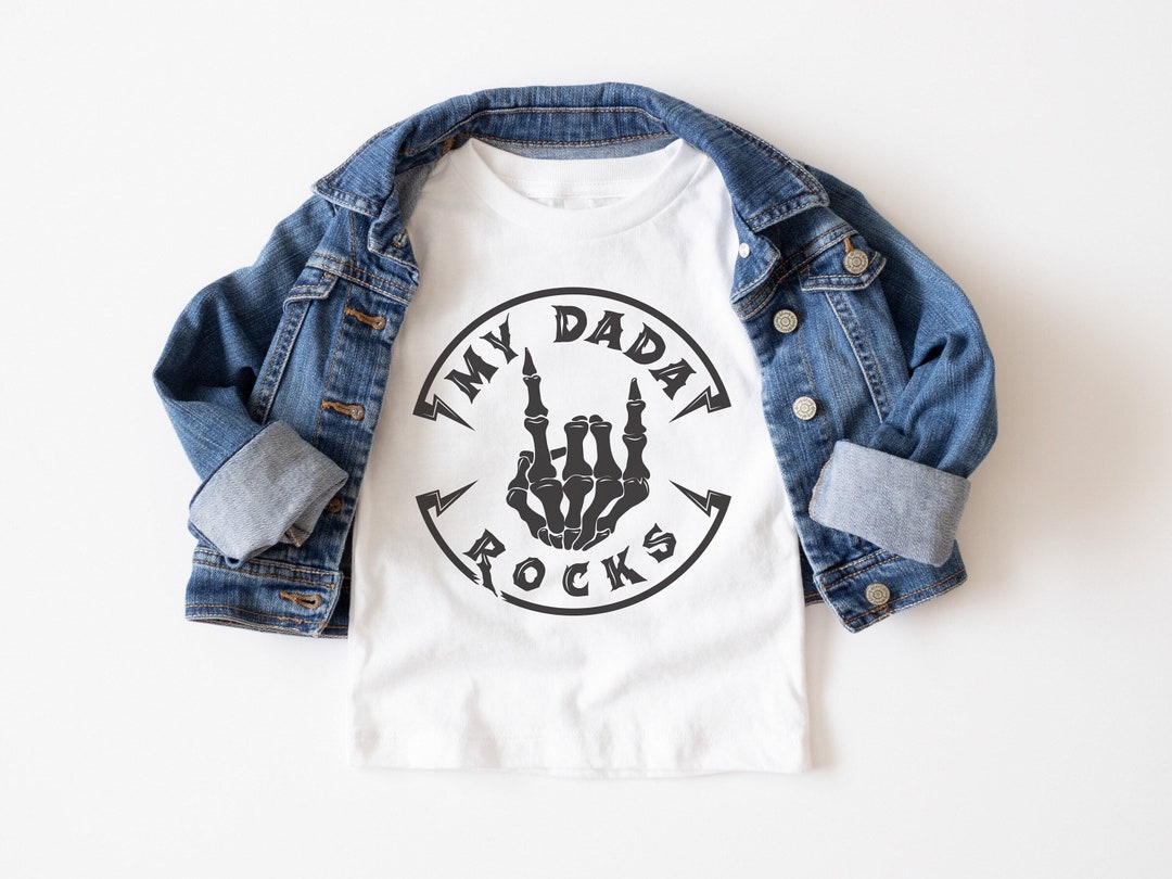 My Dada Rocks Svg Png, Dad Gift SVG, Funny Child Shirt Cut File, Wild ...