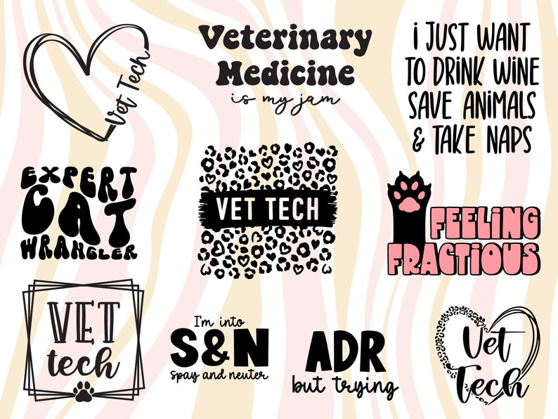 Veterinary Technician Svg Bundle - 10 Designs - Png Eps Jpg Dxf Files ...