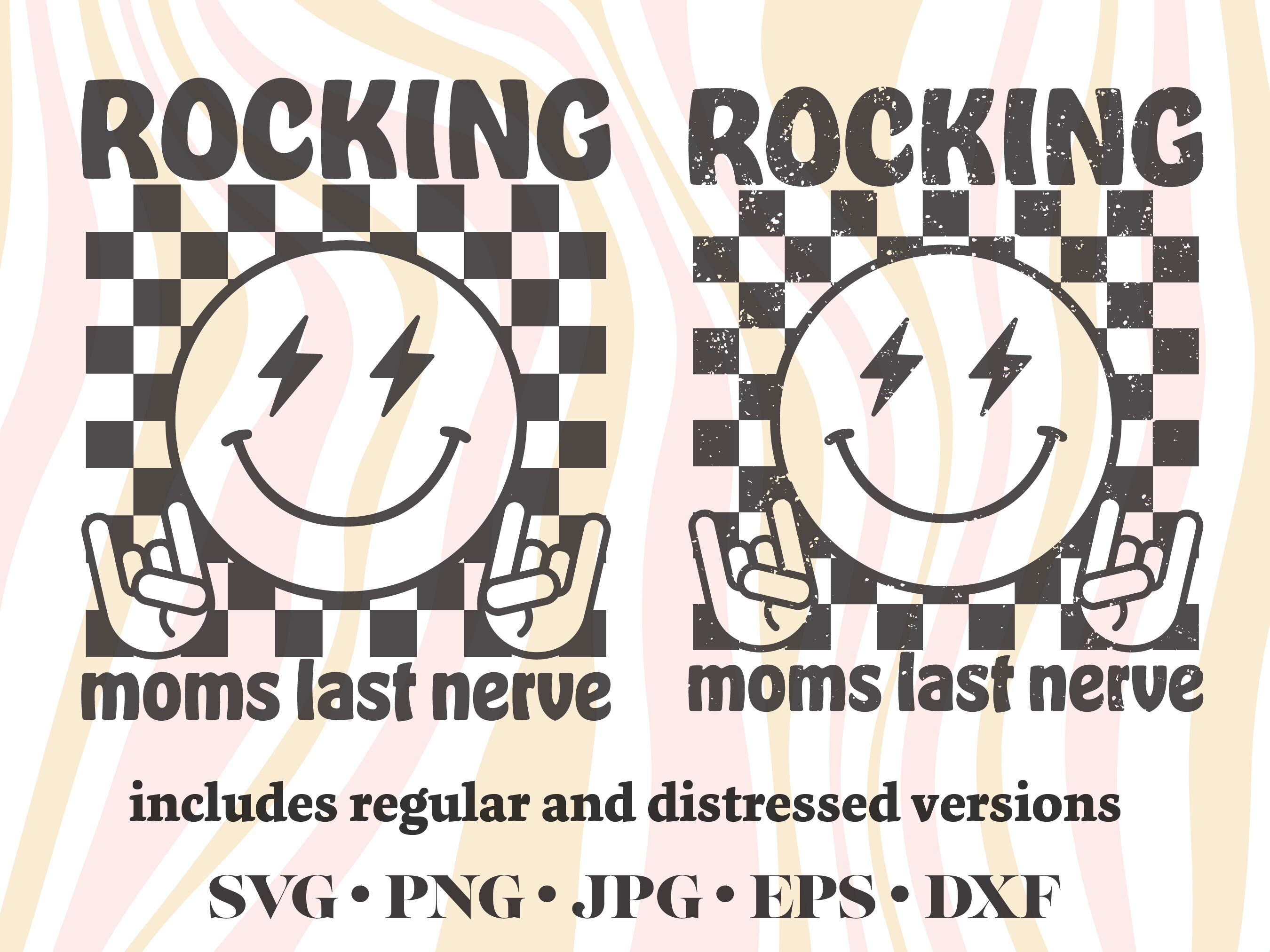 Rocking Moms Last Nerve Svg Png, Funny Smiley Child Shirt Cut File ...