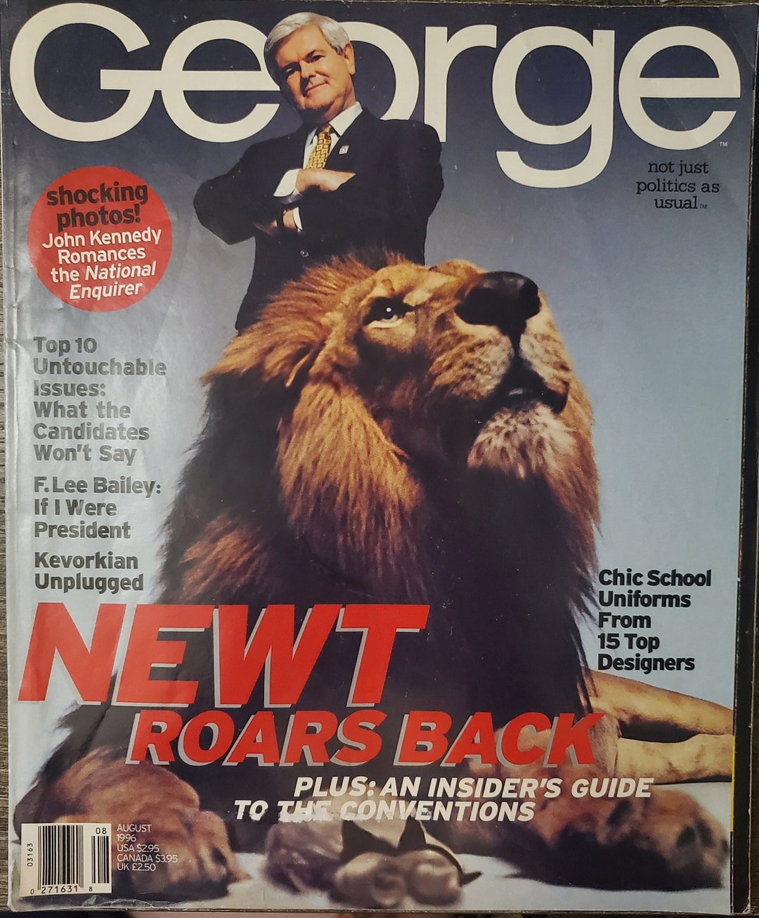 George Magazine August 1996 Issue - Etsy
