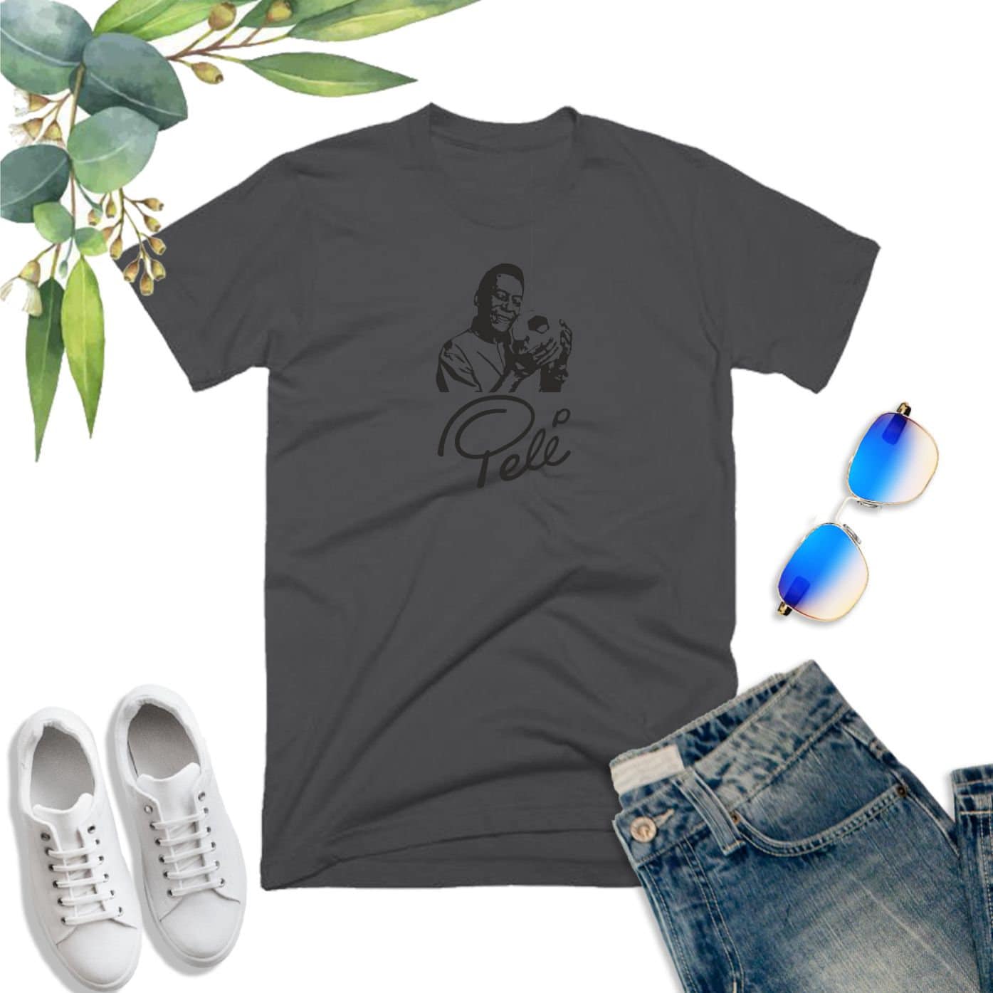 Pele T Shirt King Pele Brazil Brasil Football Legend Footy Soccer All ...