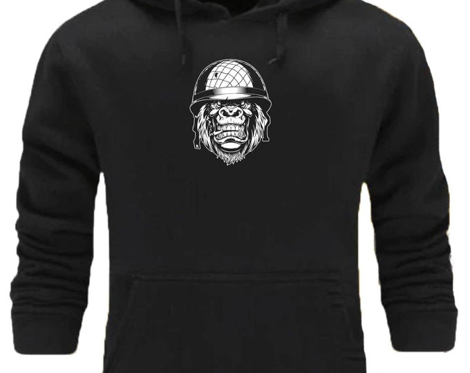 Military Gorilla Hoodie Gym Clothing Athletic Bodybuilding Training ...