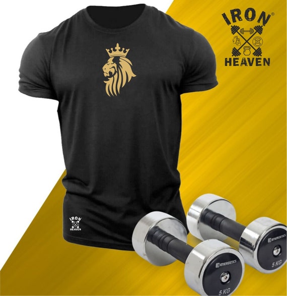 King Lion T Shirt Gym Clothing Bodybuilding Weight Training - Etsy