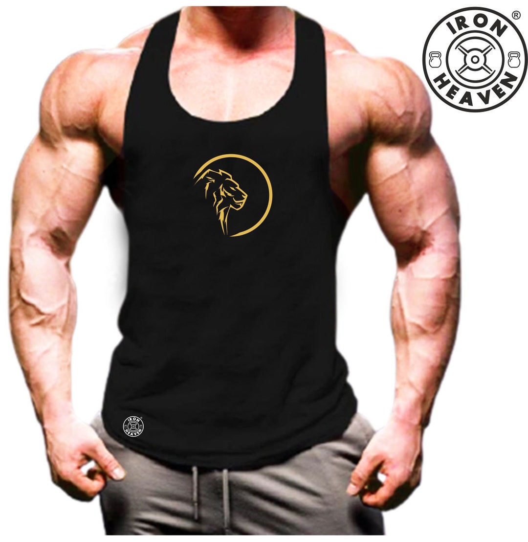 Lion Vest Gym Clothing Bodybuilding Weight Training Workout Exercise ...