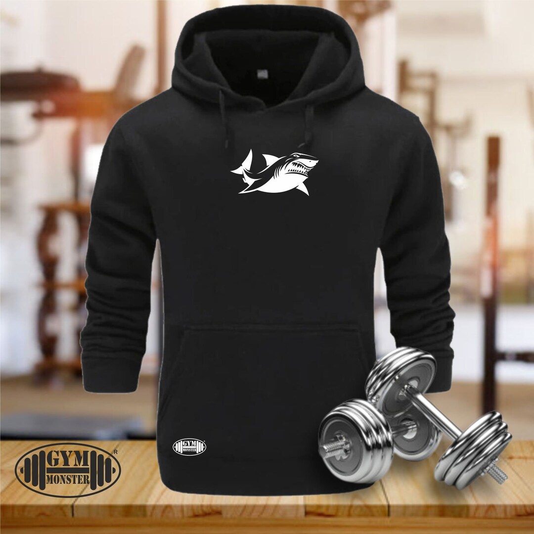 Shark Hoodie Gym Clothing Bodybuilding Training Workout Exercise ...