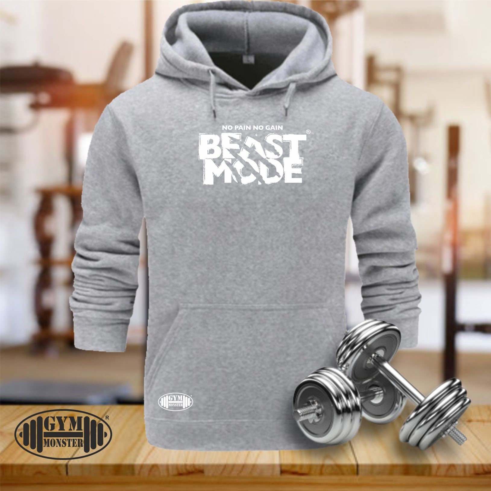 Beast Mode Hoodie Gym Clothing Bodybuilding Training Workout Exercise ...