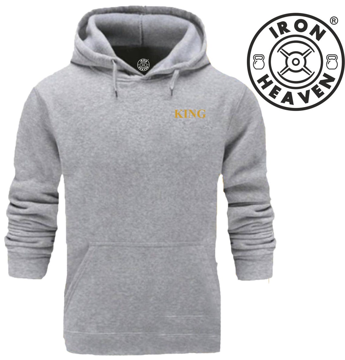 King Hoodie Pocket Gym Clothing Bodybuilding Weight Training Workout ...