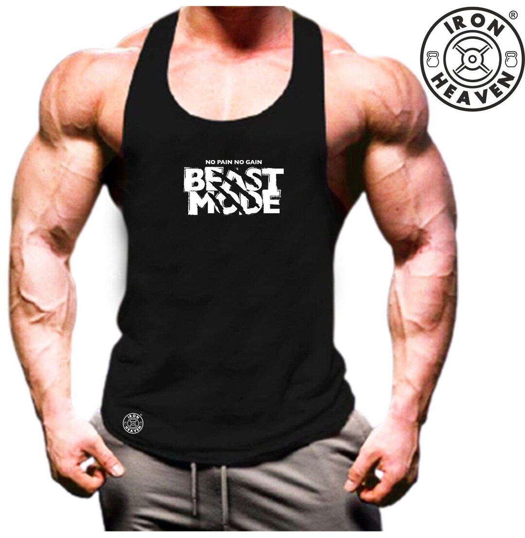 Beast Mode Vest Gym Clothing Bodybuilding Training Workout Exercise ...