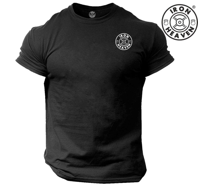 Iron Heaven T Shirt Pocket Gym Clothing Bodybuilding Weight Training ...