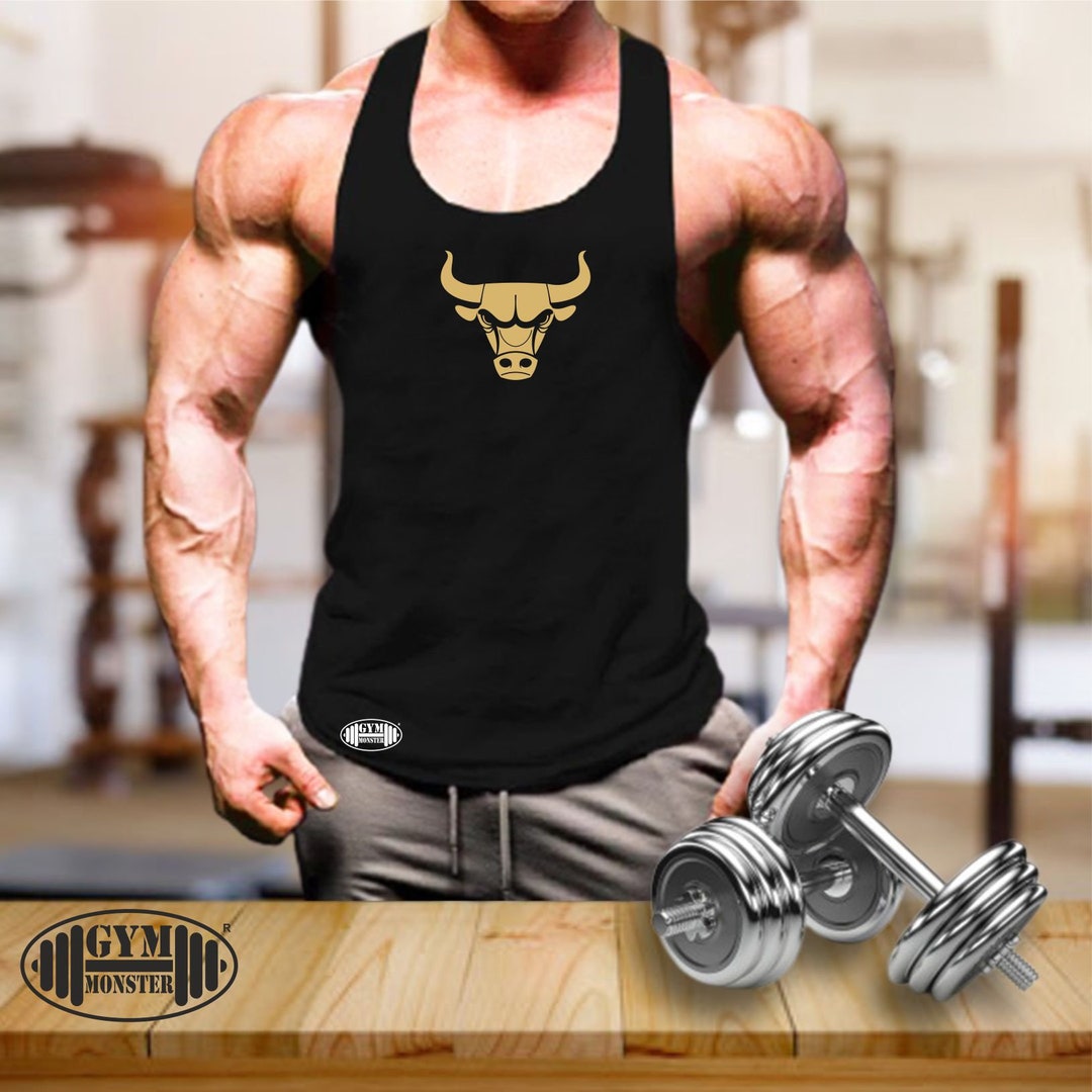 Bull Vest Gym Clothing Bodybuilding Weight Training Workout Exercise ...