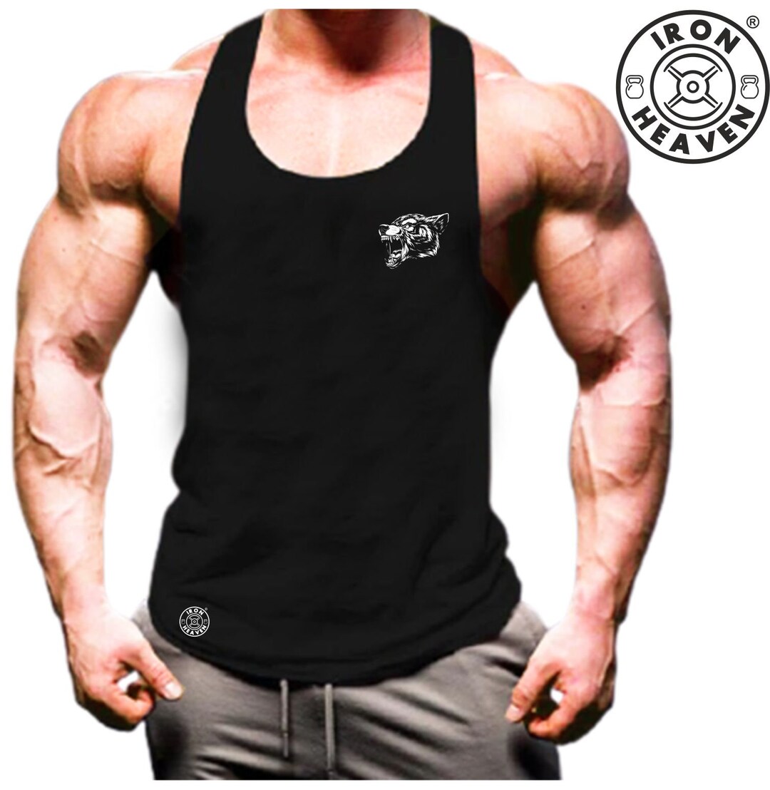 Wolf Vest Gym Clothing Bodybuilding Weight Training Workout Exercise ...