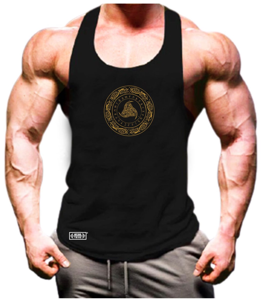 Odin Triple Horns Vest Gym Clothing Bodybuilding Weight Training ...