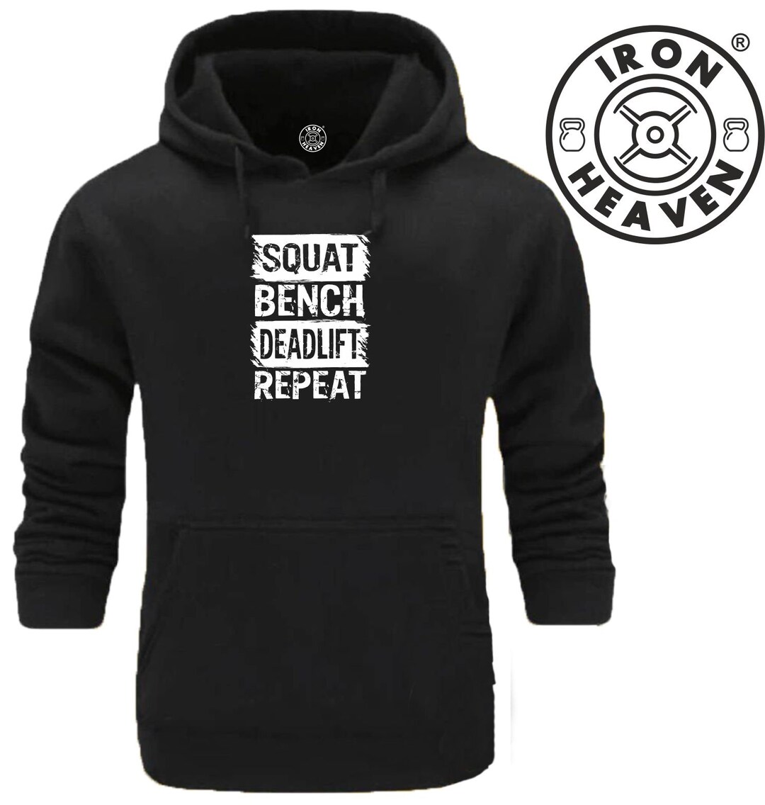 Squat Bench Deadlift Hoodie Gym Clothing Bodybuilding Weight Training ...
