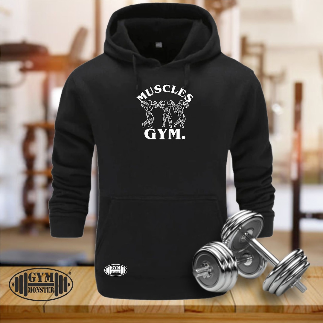 Muscles Gym Hoodie Gym Clothing Bodybuilding Training Workout Exercise ...